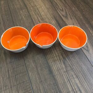 ashtray | Other | Lot Of 3 Vintage Ashtrays Mid Century Mod Orange ...